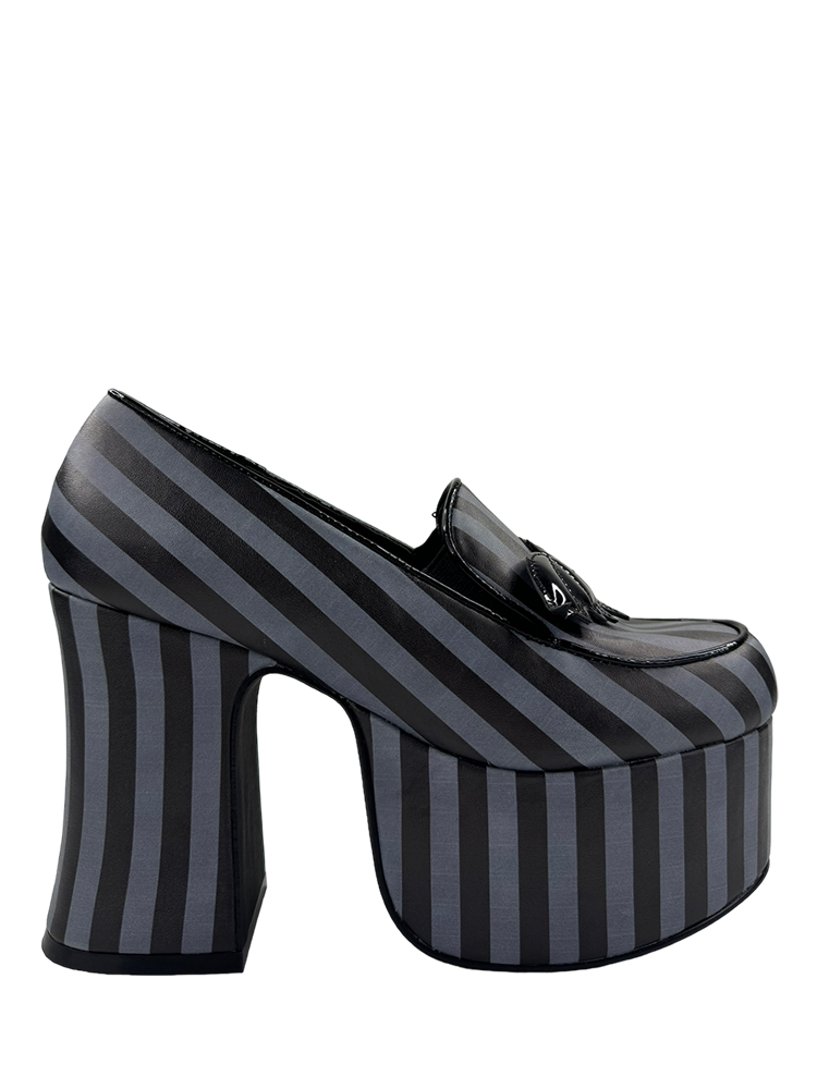 BANSHEE BAT STRIPE - BLACK/GREY – strangecvlt
