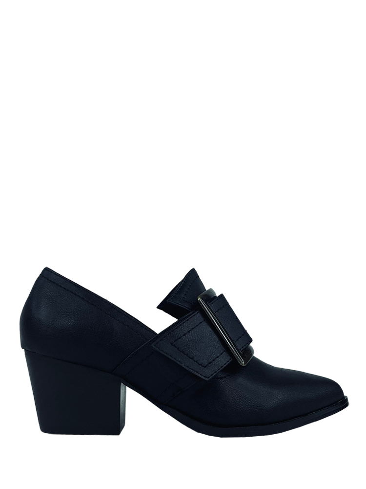 GRIMM Heel Matte Black/ Brass buckle