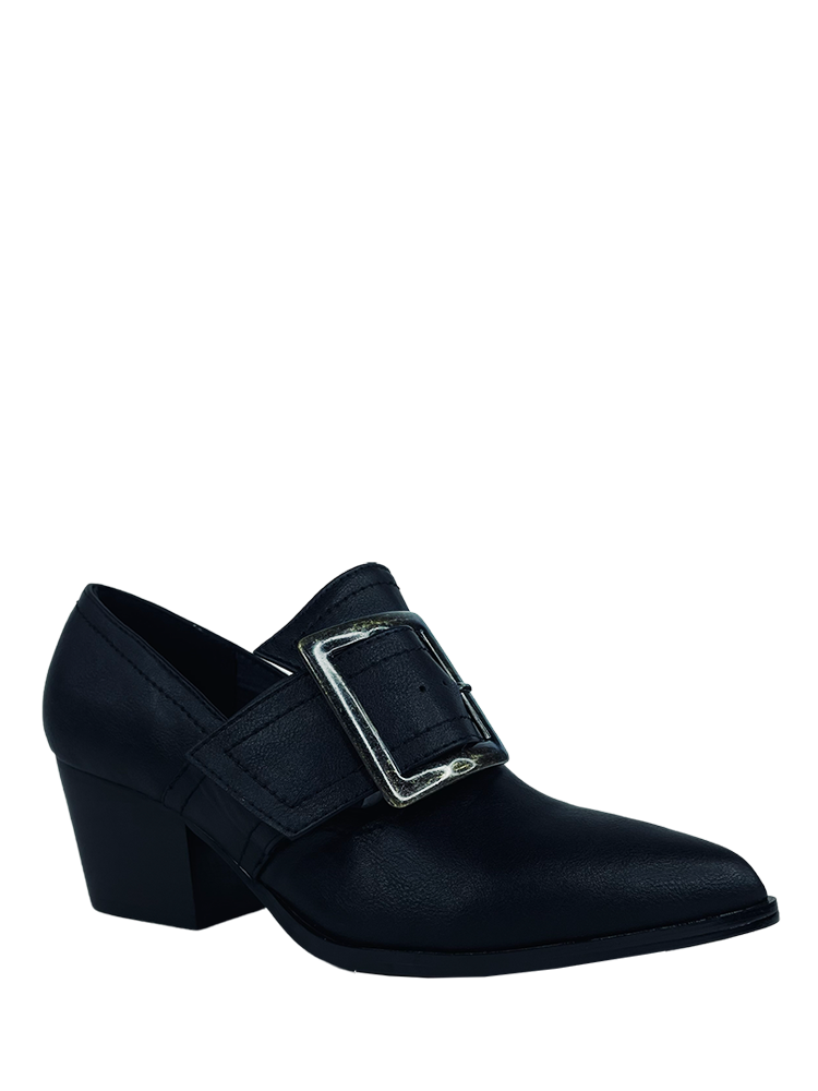 GRIMM Heel Matte Black/ Brass buckle